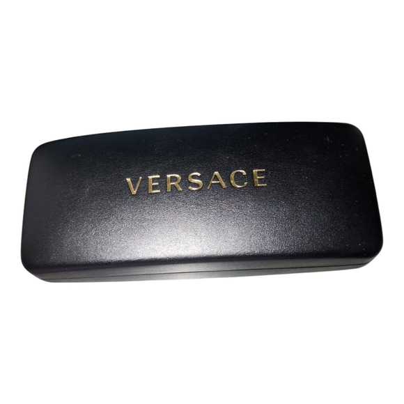 Versace | Accessories | Versace Black And Gold Eyewear Hard Clamshell ...